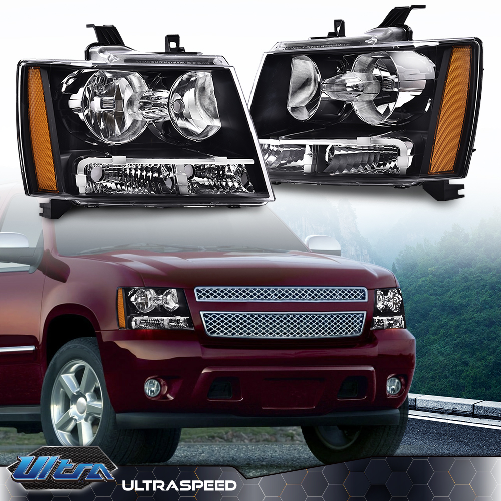 Headlights HeadLamps LH RH Side Fit For 2007-2014 Chevy Avalanche/Suburban/Tahoe | eBay