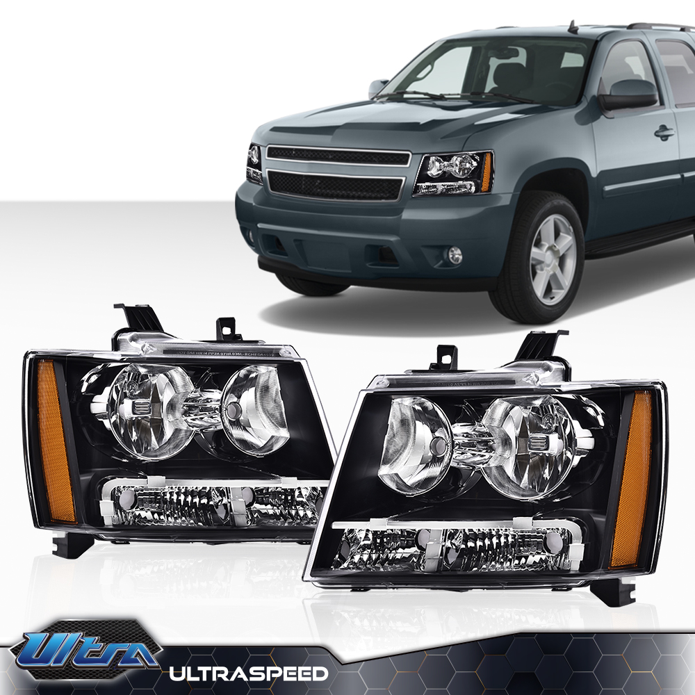 Headlights HeadLamps LH RH Side Fit For 2007-2014 Chevy Avalanche/Suburban/Tahoe | eBay